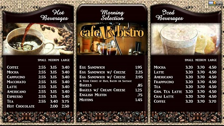 Các mẫu menu cafe đẹp nhất hiện nay