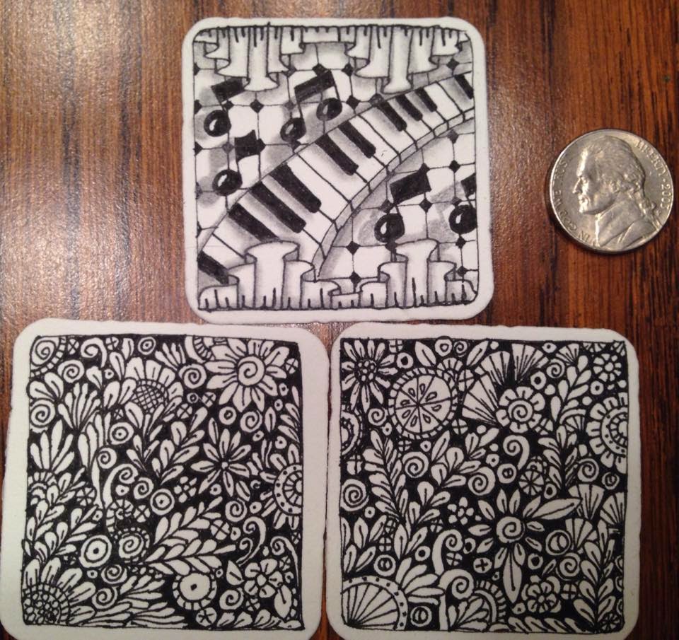 Molly Bee's Attic: Review of Bijou Zentangle Tiles.