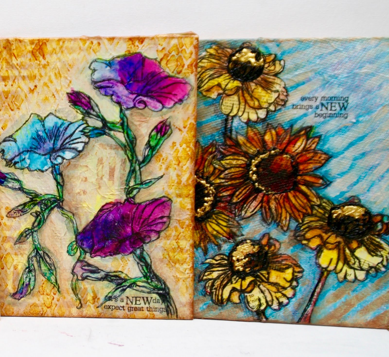 Lynne's Art World: A Canvas Full Of Love - Sharing The Five Steps In My ...