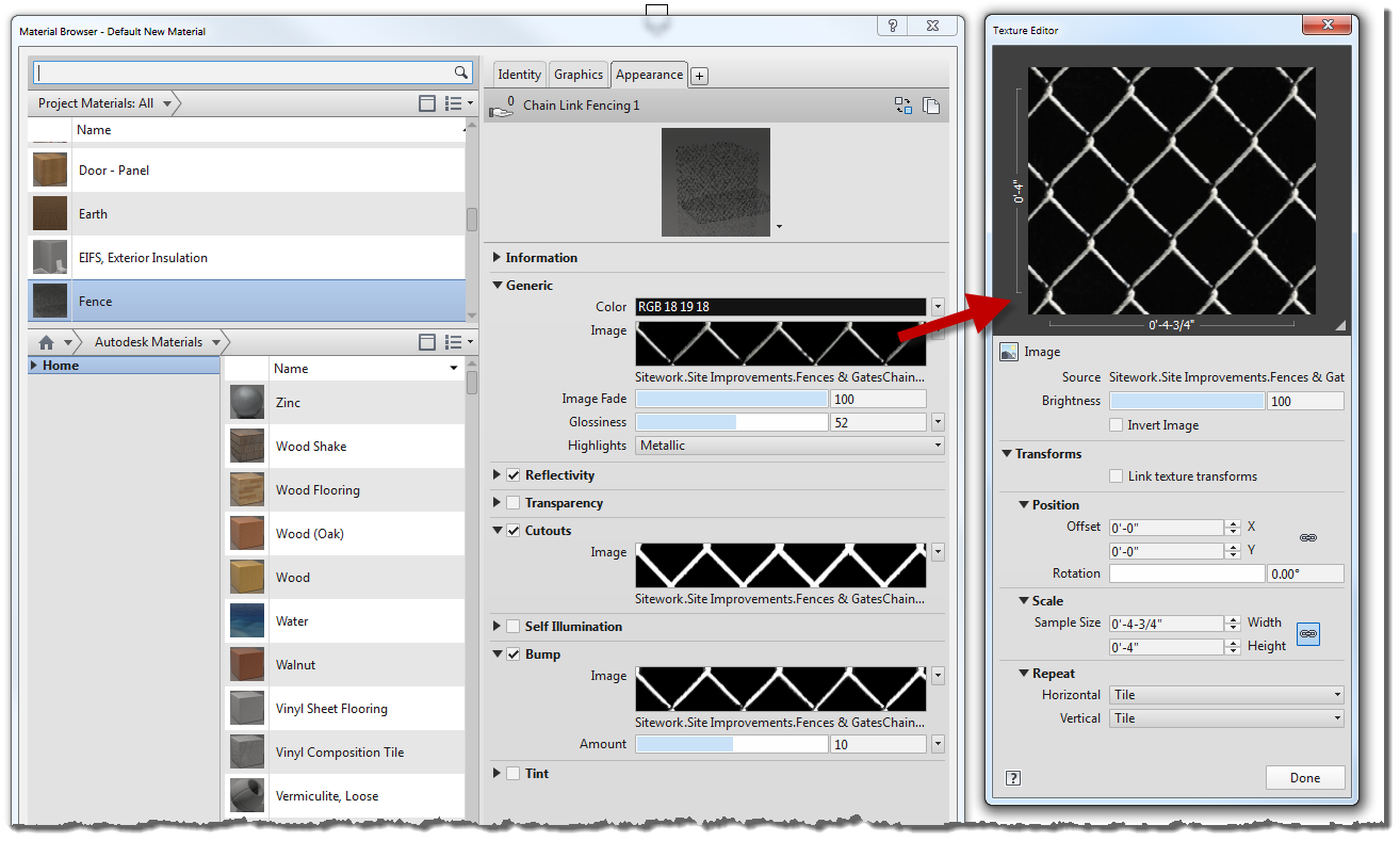 BIM Chapters: Creating a Fence Material and Finding Local Assets