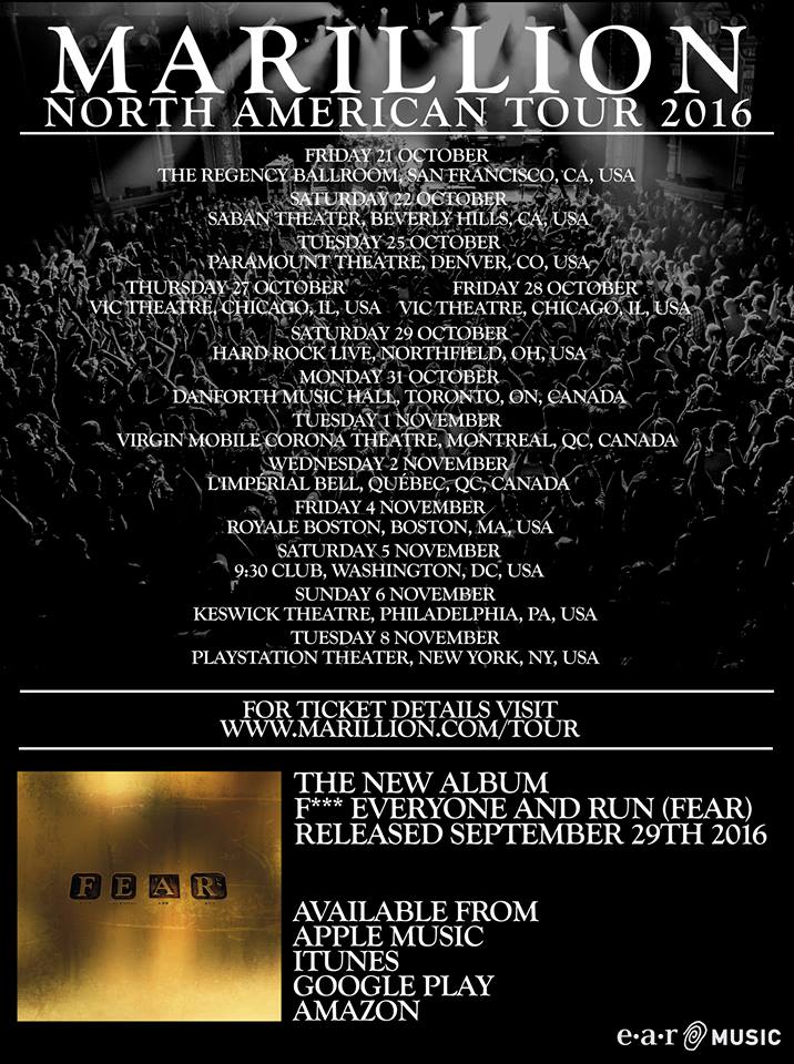 Toon's Tunes : Marillion North American tour dates... got tickets???