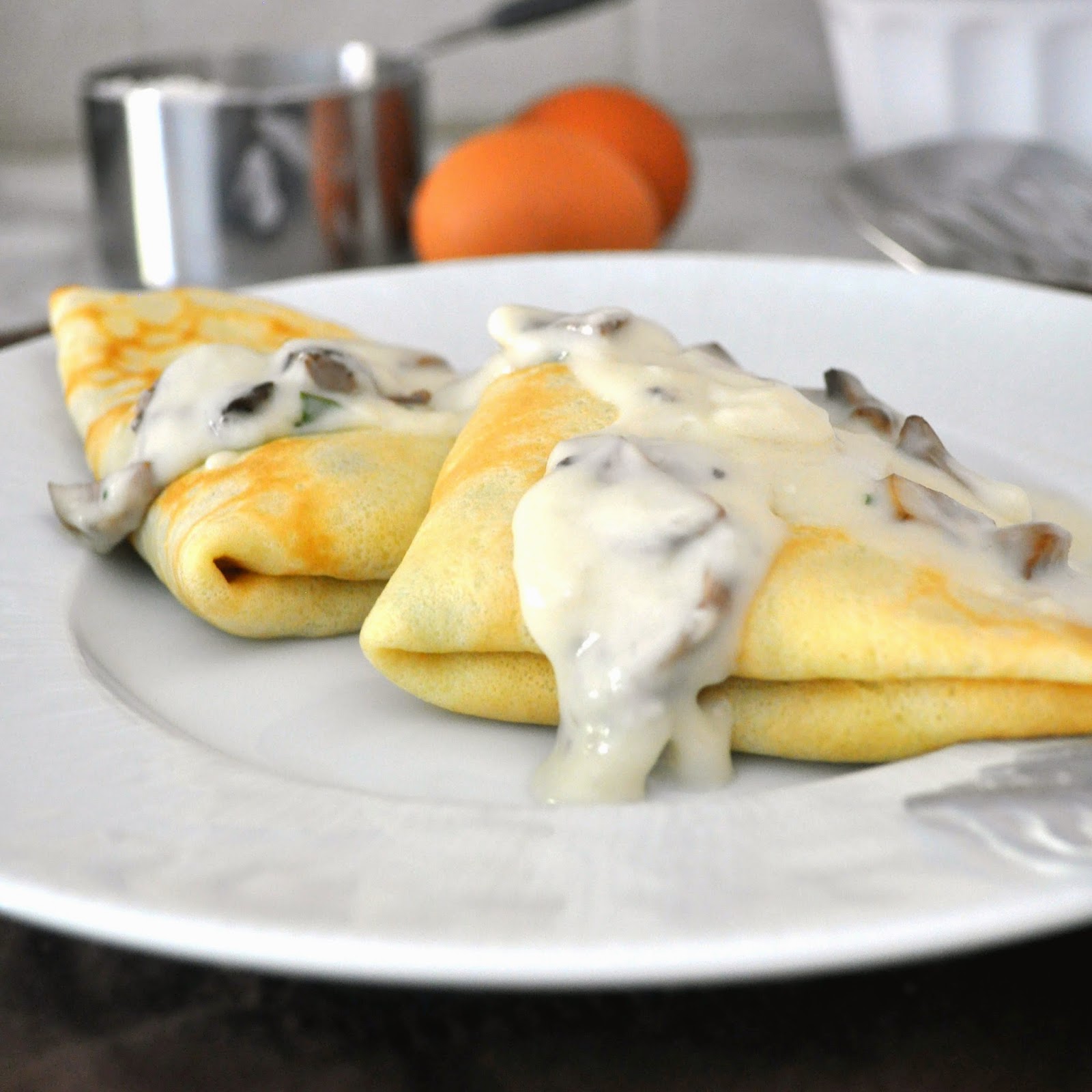 Cooking with Manuela: Crespelle with Creamy Mushrooms