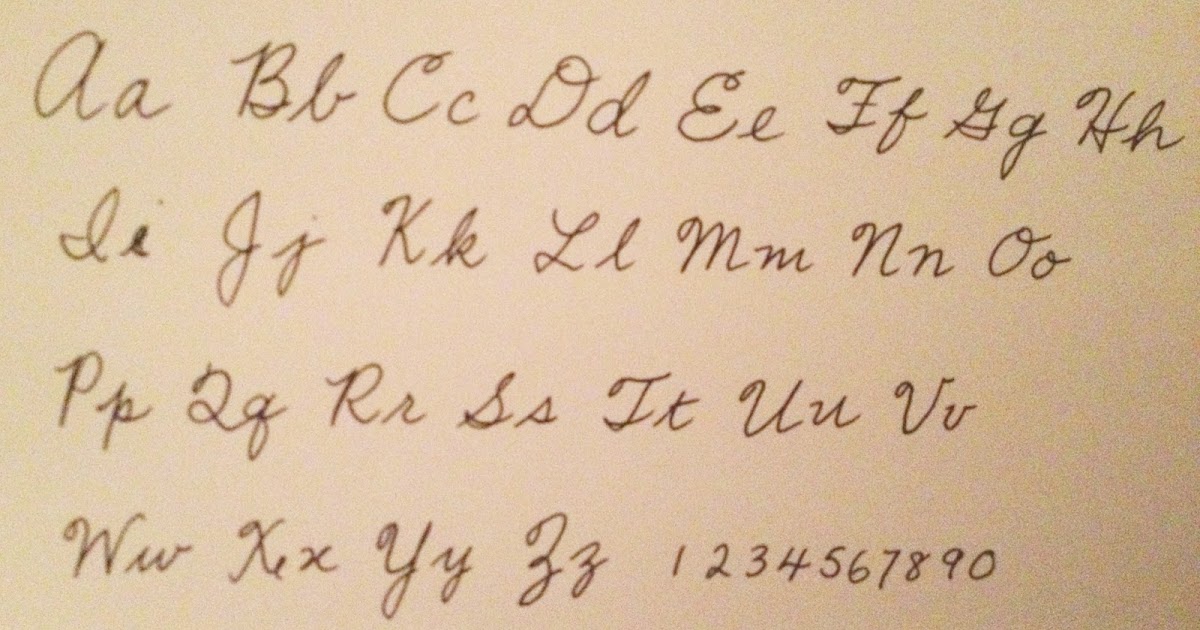 Working Through It: The End of Cursive