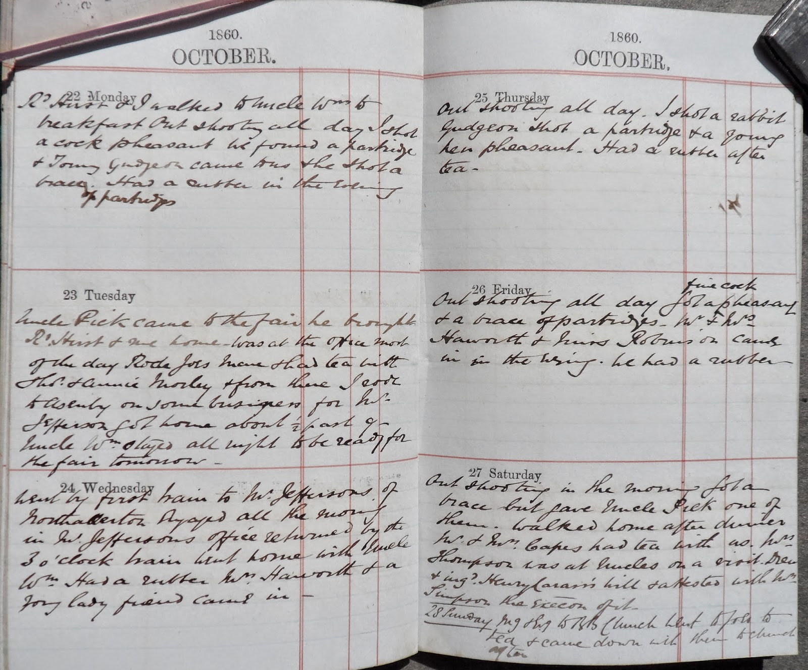North Yorkshire History: John Richard Stubbs' diary for 1860