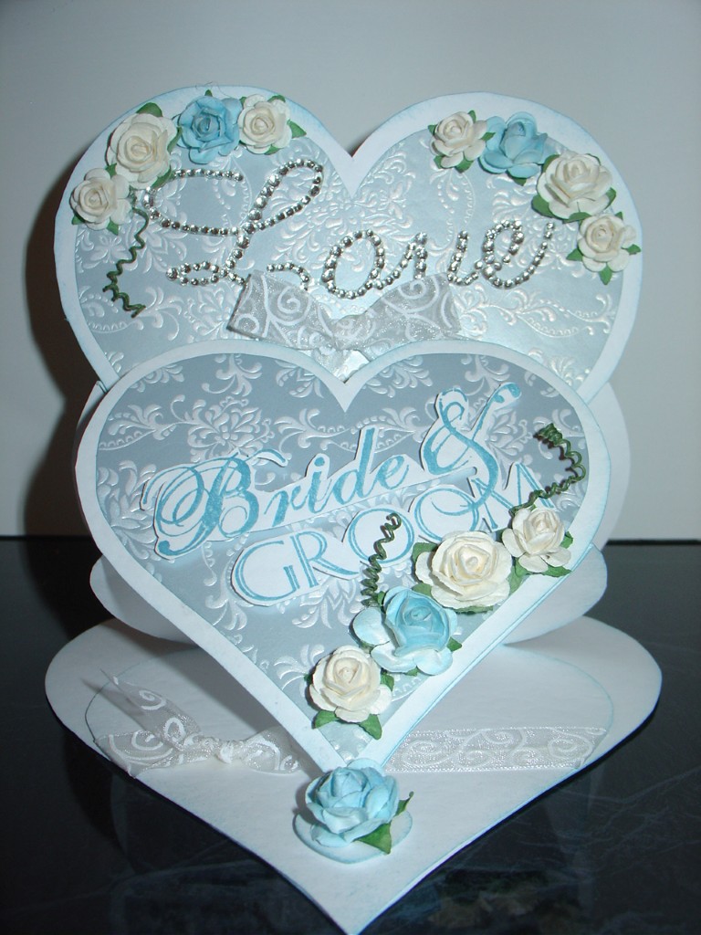 HuggiesCrafts: Double Heart Wedding Card