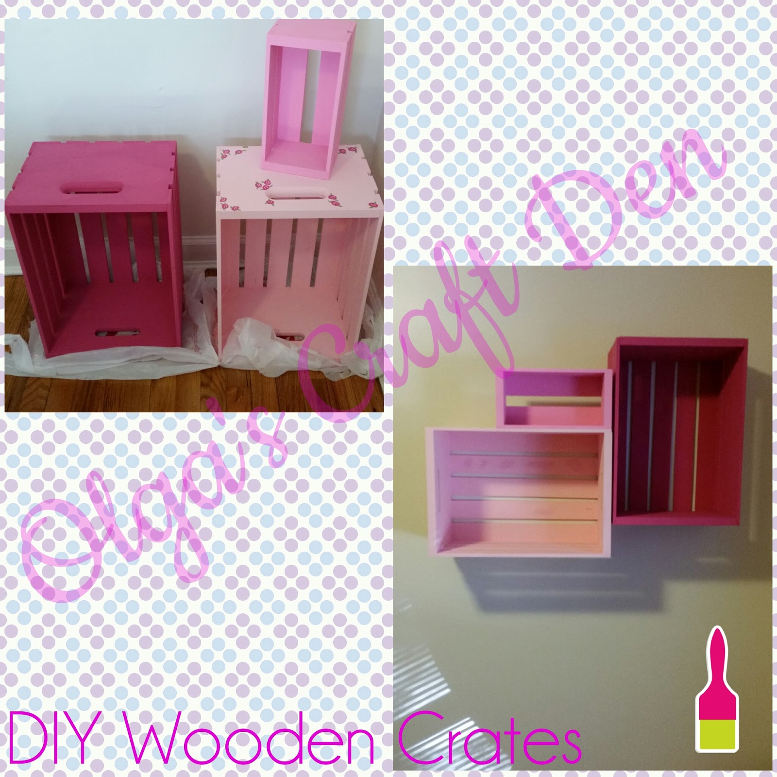 Olga's Craft Den: DIY Crates for Shelves-