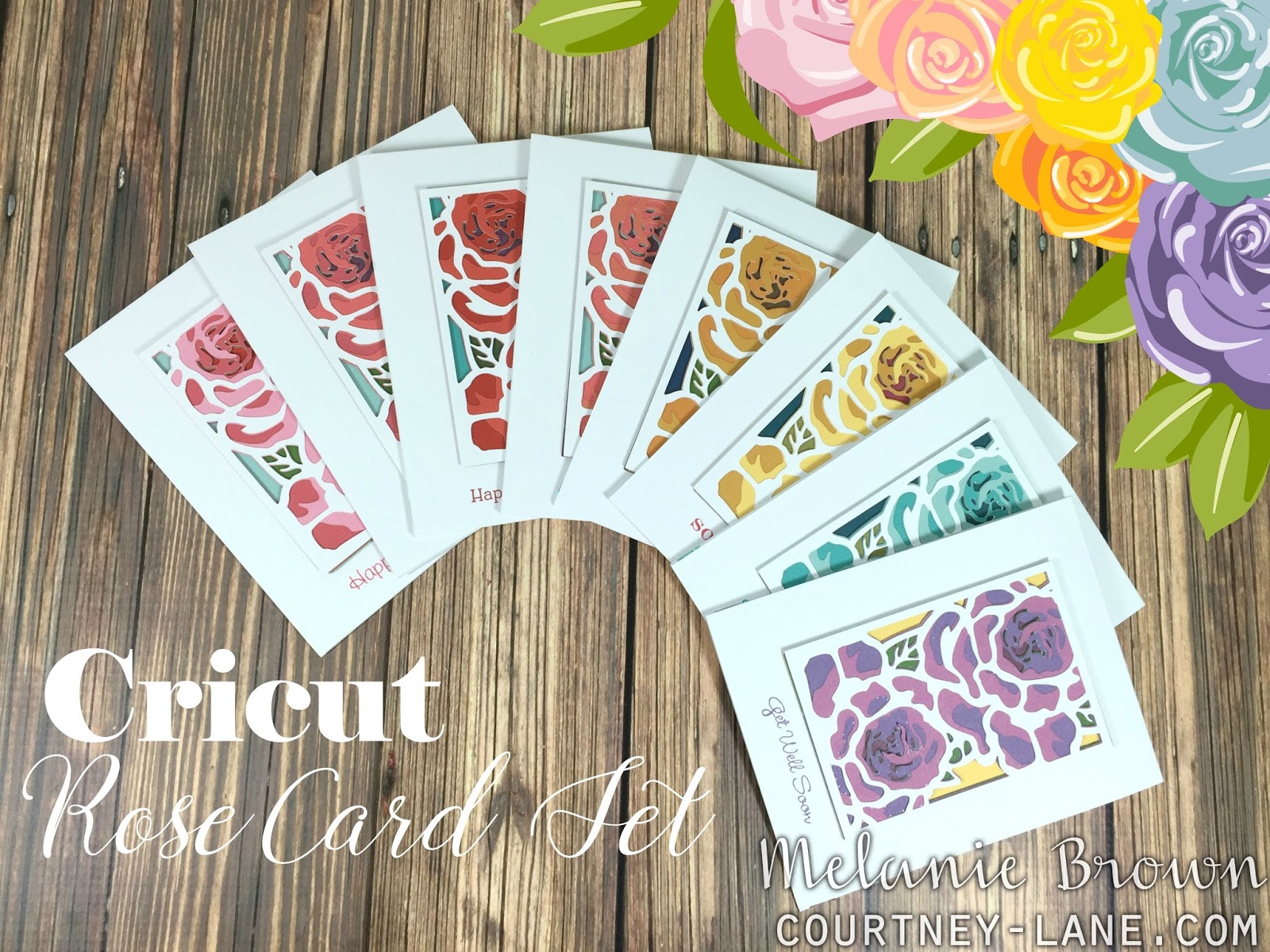 Courtney Lane Designs: Cricut Rose Card Set