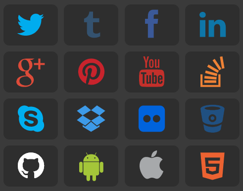 Brand Icons design using css - jQuery 2 DotNet