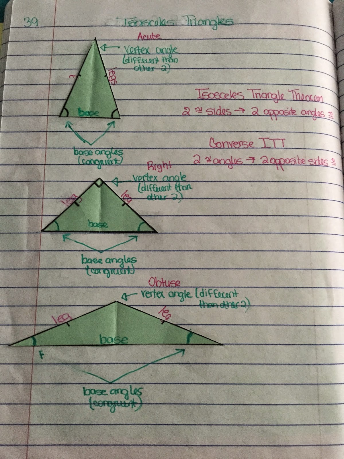 misscalcul8: Geometry Unit 4: Triangles Interactive Notebook