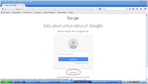 Cara membuat Akun Google