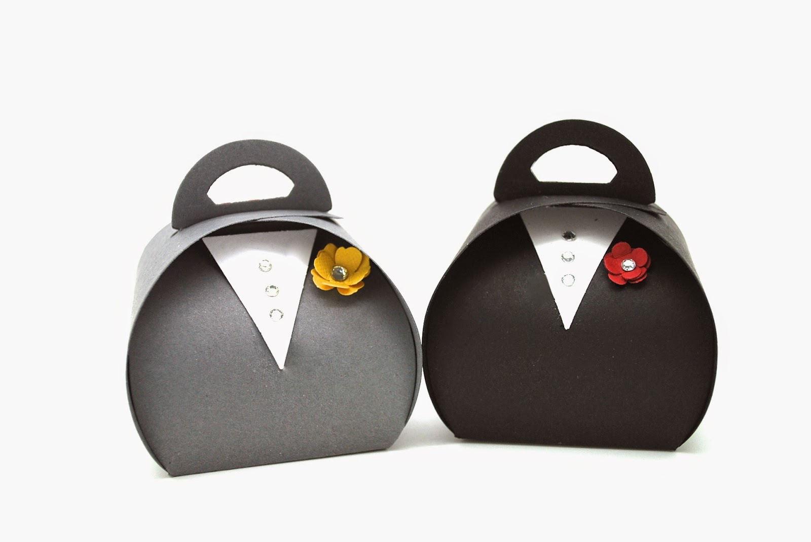 PinkBlingCrafter: Tuxedo Treat Boxes for a Wedding