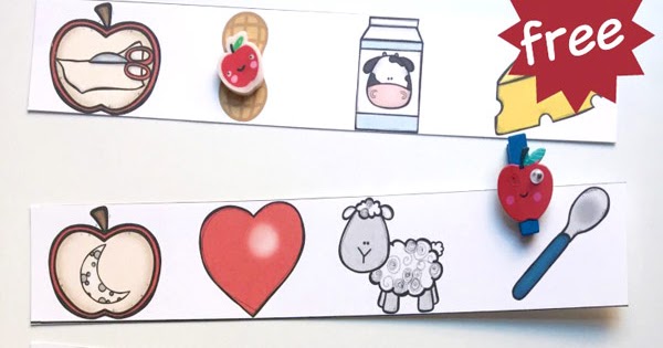 Apple Themed Rhyming Strips | Totschooling - Toddler, Preschool ...