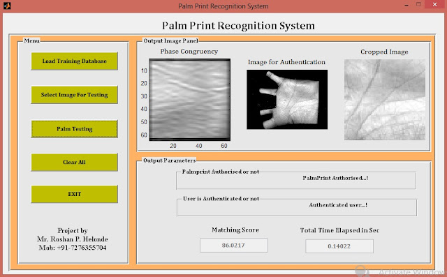 Palm Print Recognition System Using Image Processing Full Matlab Project with Source Code ...