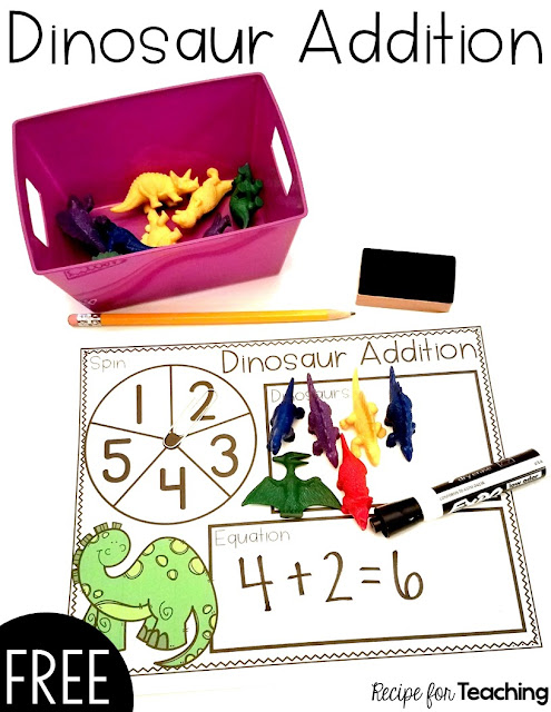Dinosaur Addition - Recipe for Teaching