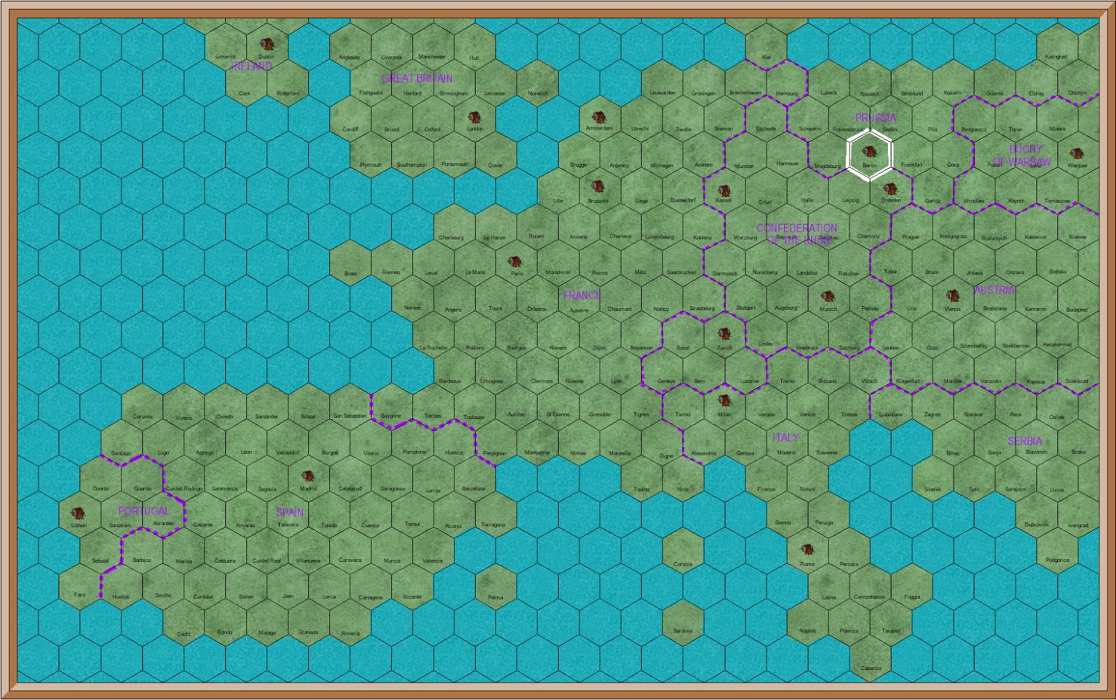 napoleonic wargaming: Campaign Maps – Europe