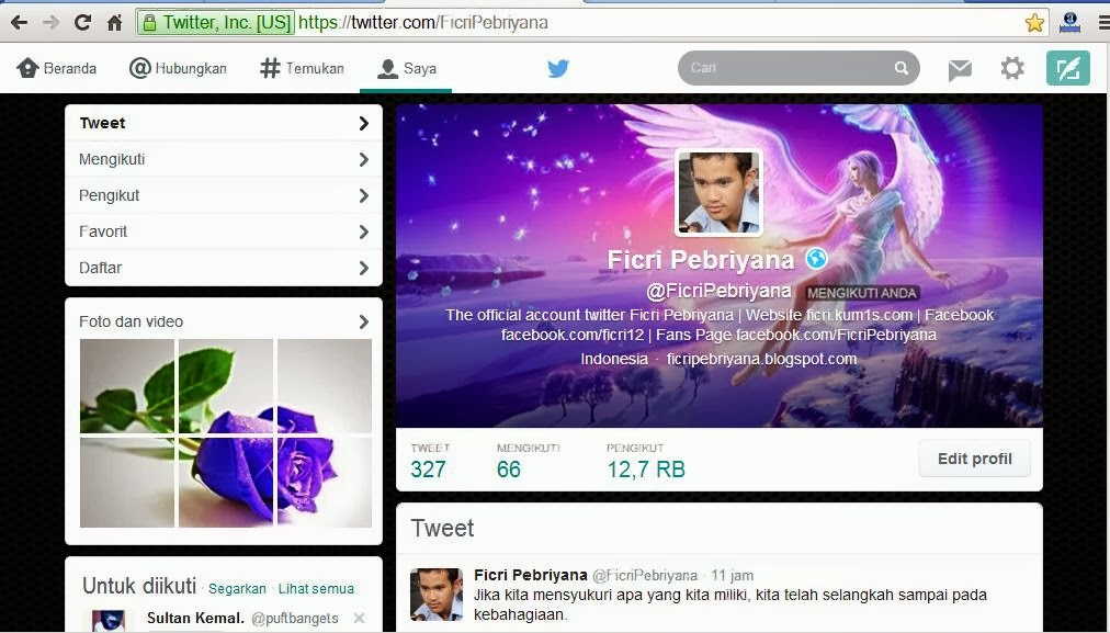 Twitter Update Tampilan Baru 2014 - Ficri Pebriyana