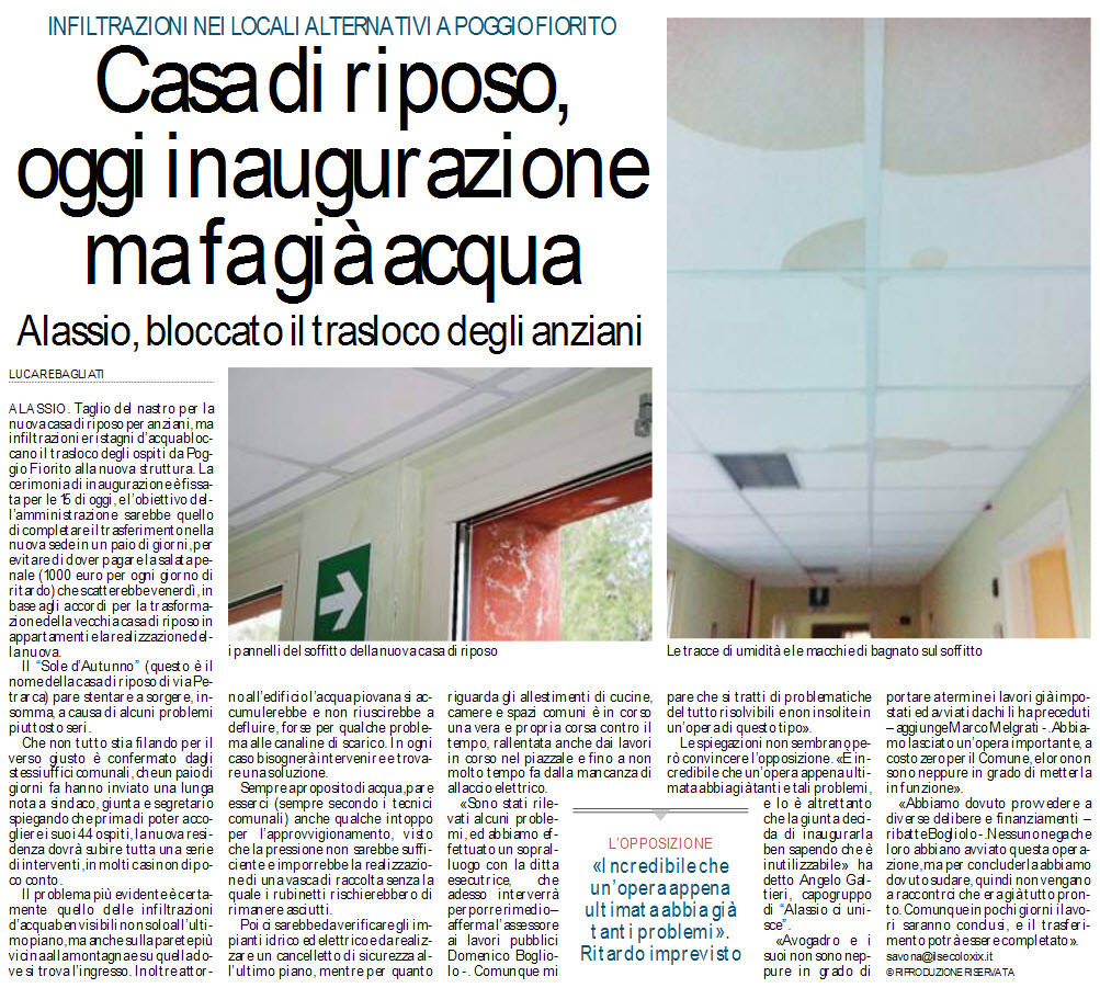 ALASSIOFUTURA: Alassio - Oggi l'inaugurazione del " Nuovo Poggio ...