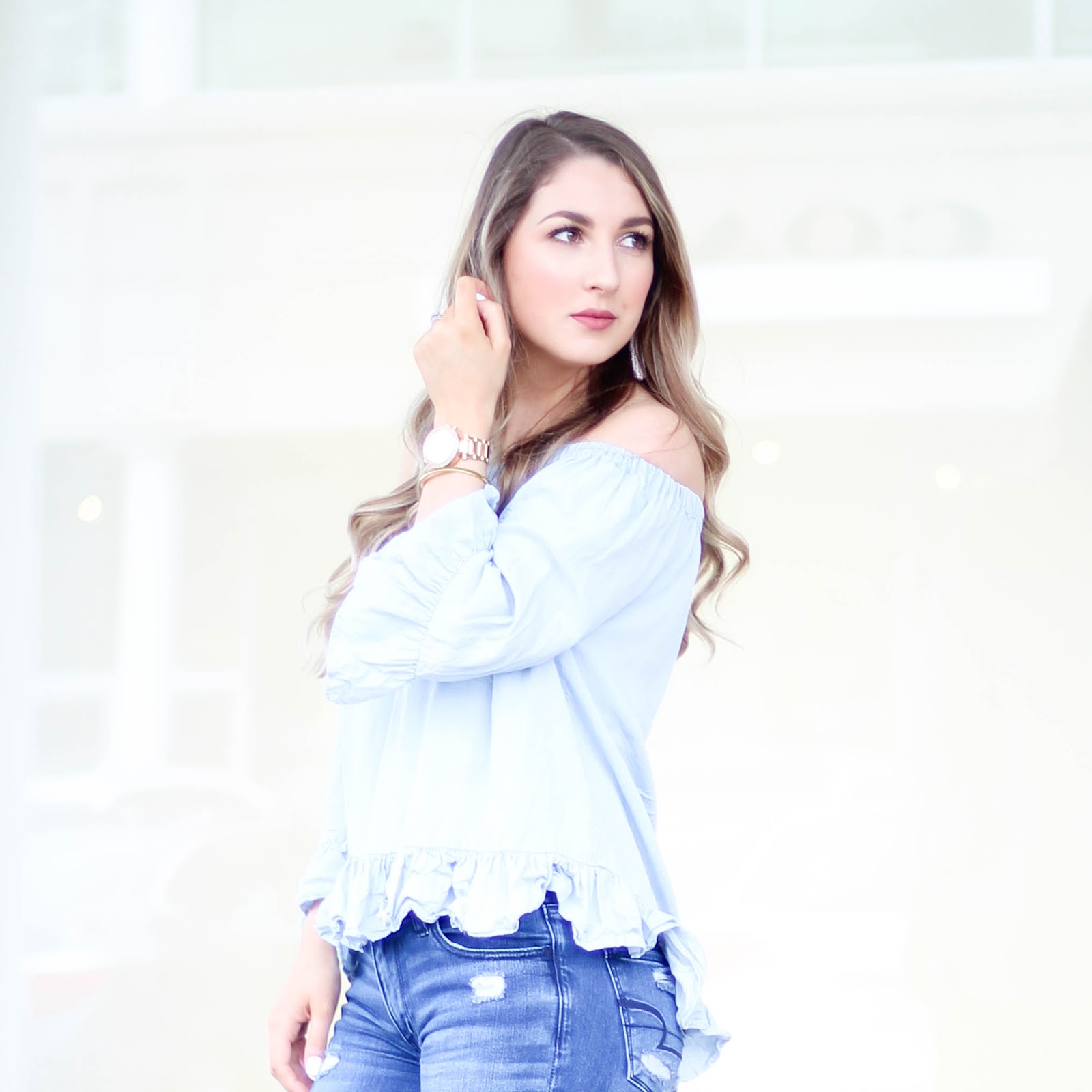 MARCH GOALS + SPRING OFF THE SHOULDER TOP | A Classy Fashionista