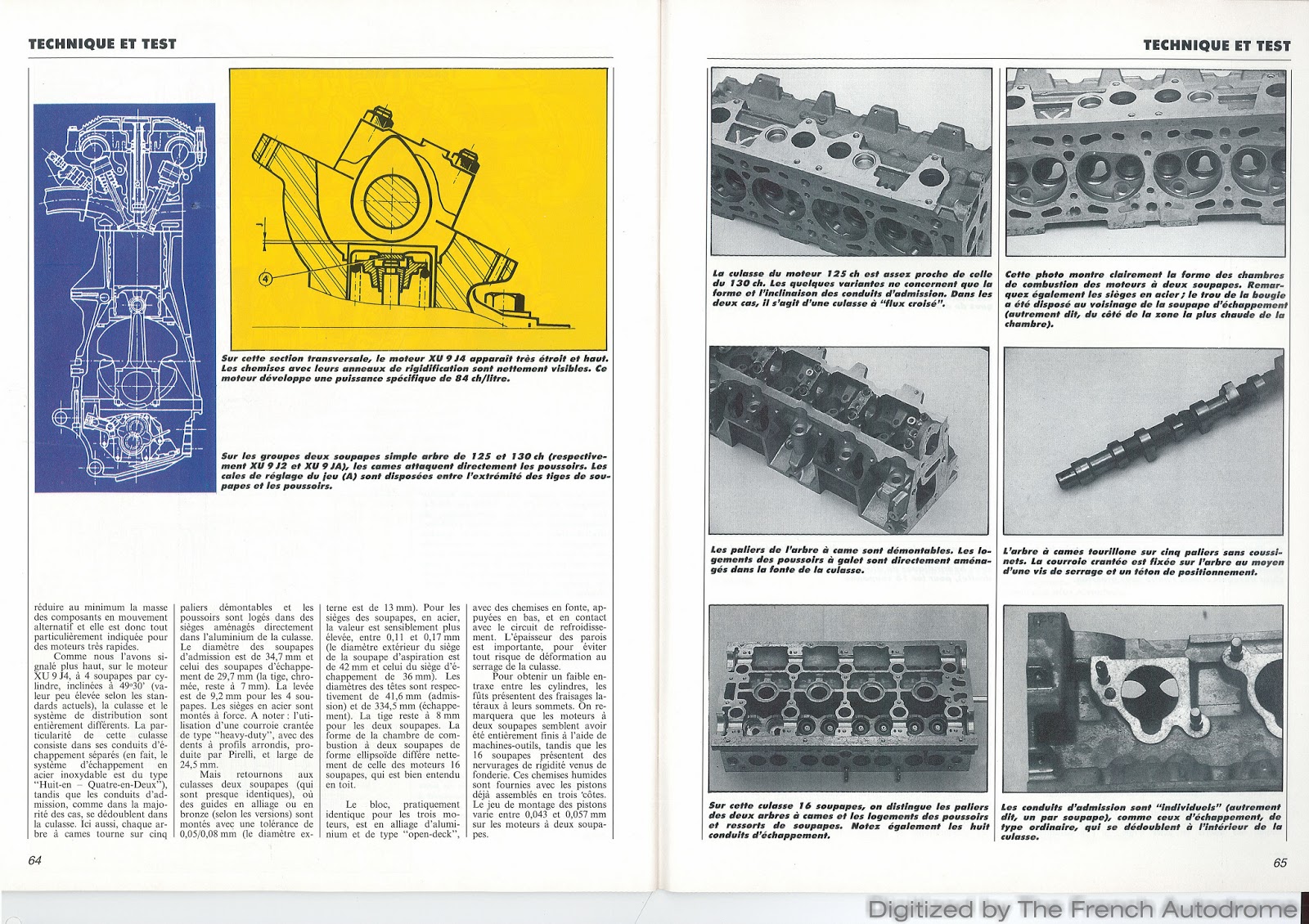 The French Autodrome: Technique : Moteur/Engine Peugeot XU9JA & XU9J4