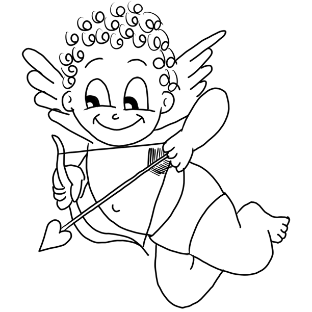 Heart With Angel Wings Coloring Pages Sketch Coloring Page
