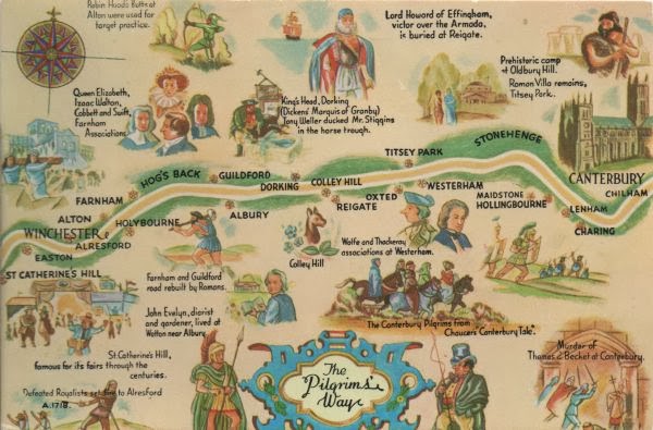 A Postcard a Day: Maps on Monday - south of England