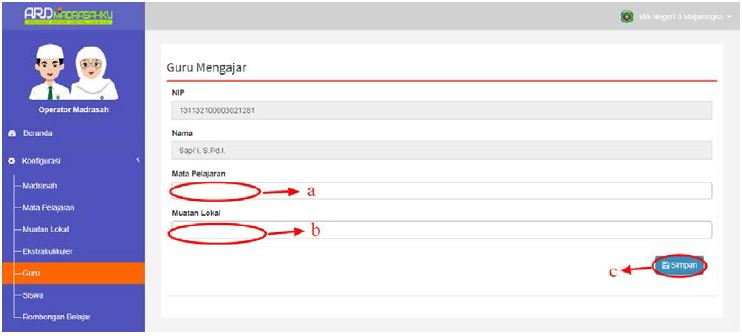 Cara Input Data Guru di ARD Madrasah - Harian Madrasah