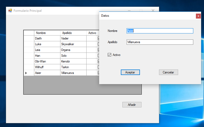 Windows Forms. Pasar datos entre formularios - Píldoras .NET