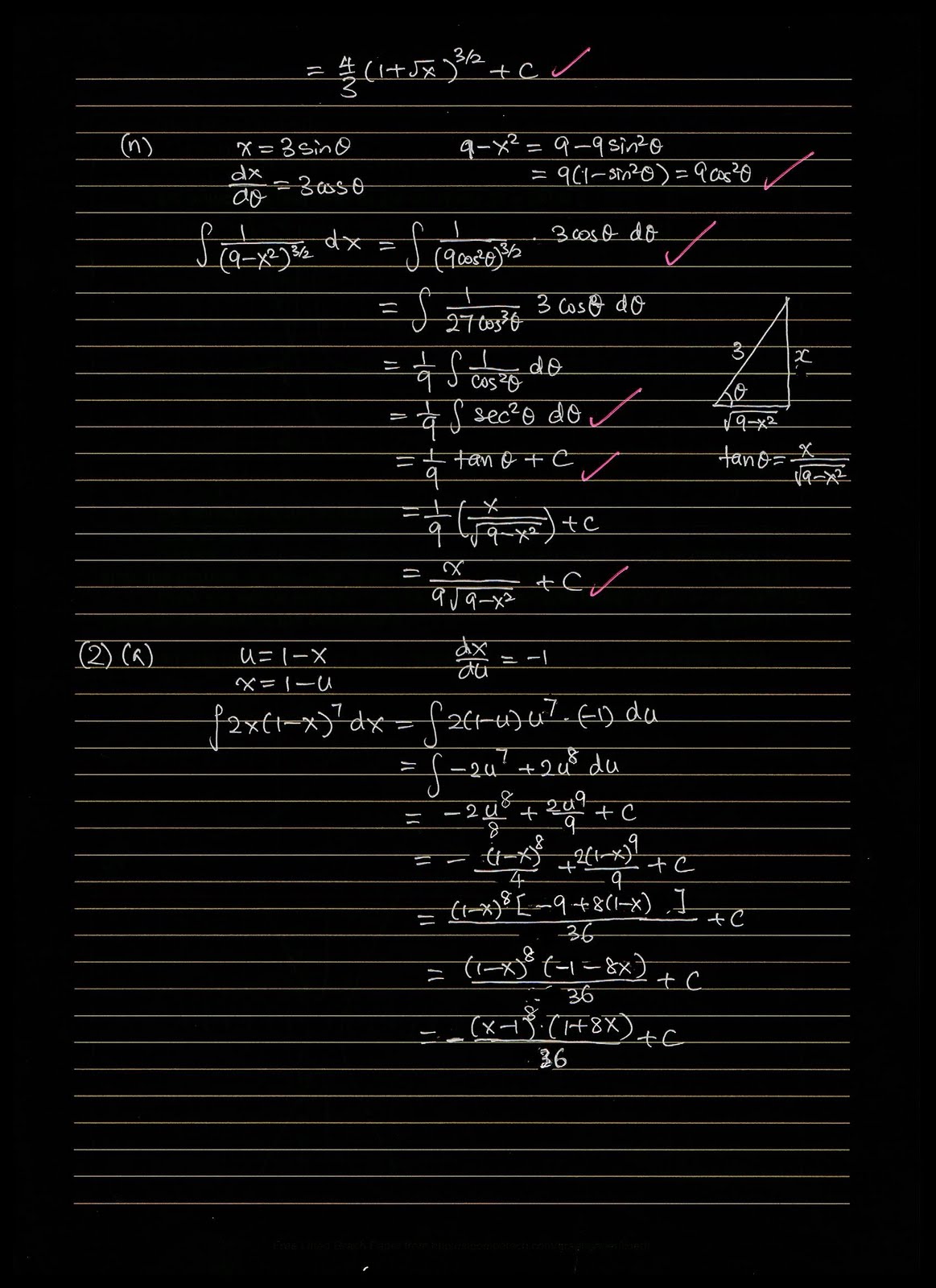 MATHEMATICS T STPM: INTEGRATION