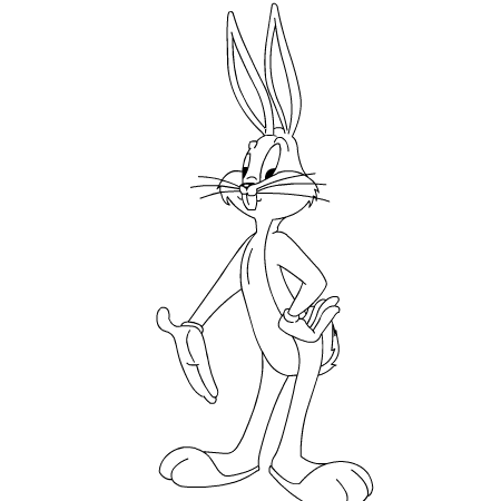 Bugs bunny coloring page | Coloring Draw