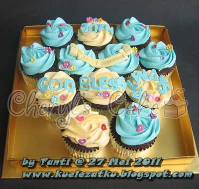 Kue Ulang Tahun Anak | CupCake | Birthday Cake: Yellow blue cupcake set