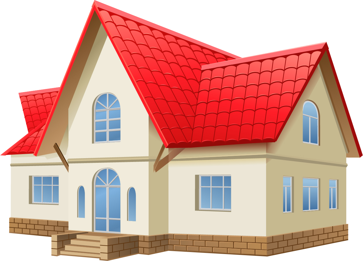 Free Vector がらくた素材庫: お家のクリップアート house vector イラスト素材