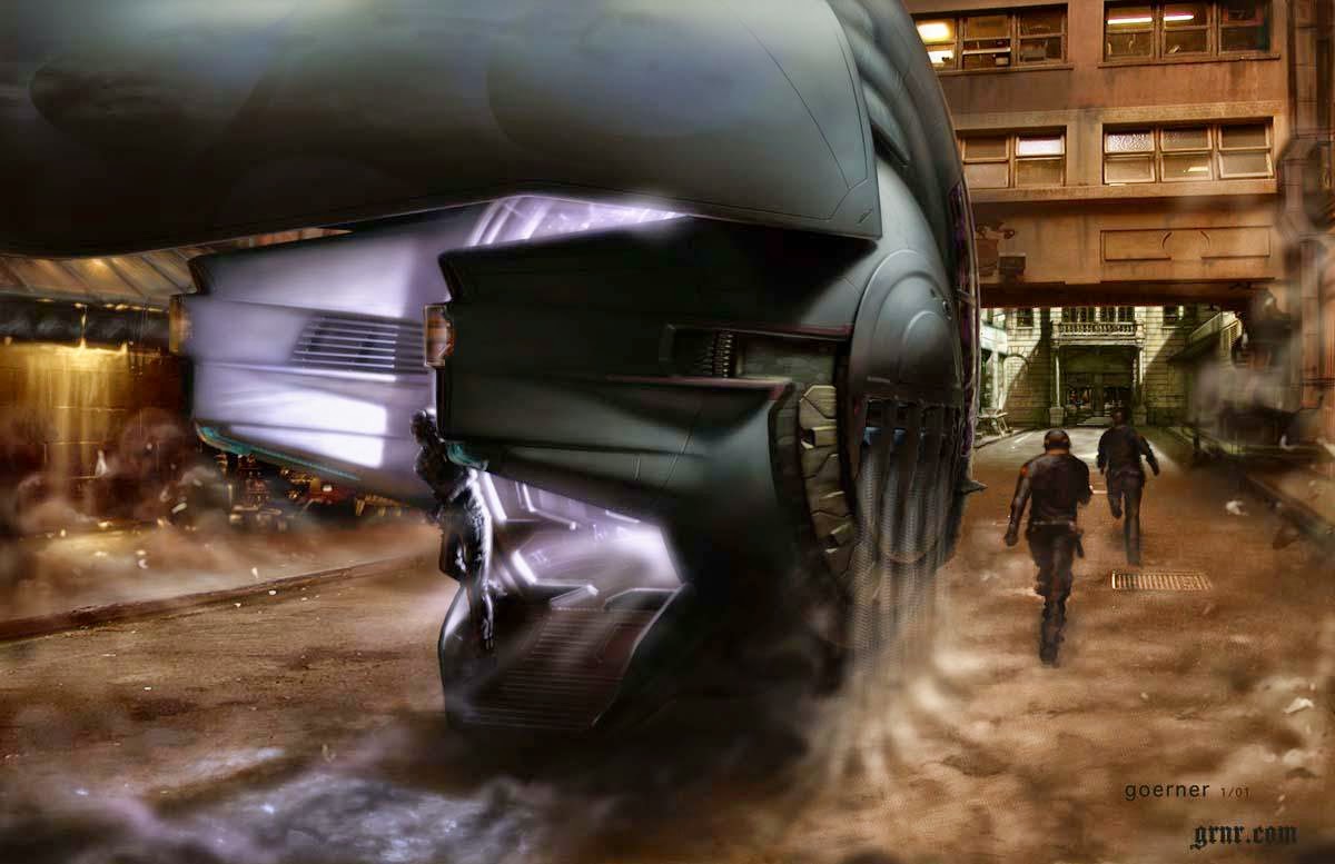 Creepy MINORITY REPORT Spider Robot Concept Designs by Mark Goerner ...