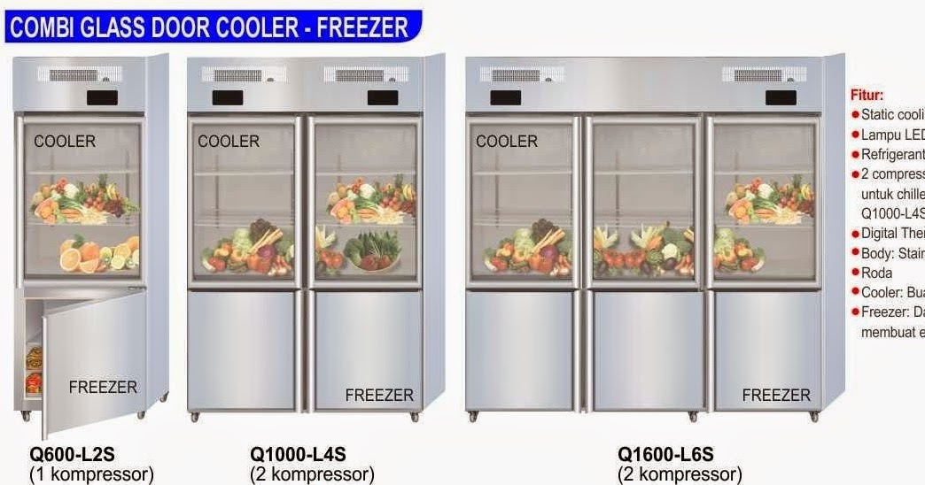 sahabatsejahtera: COMBI GLASS DOOR COOLER - FREEZER