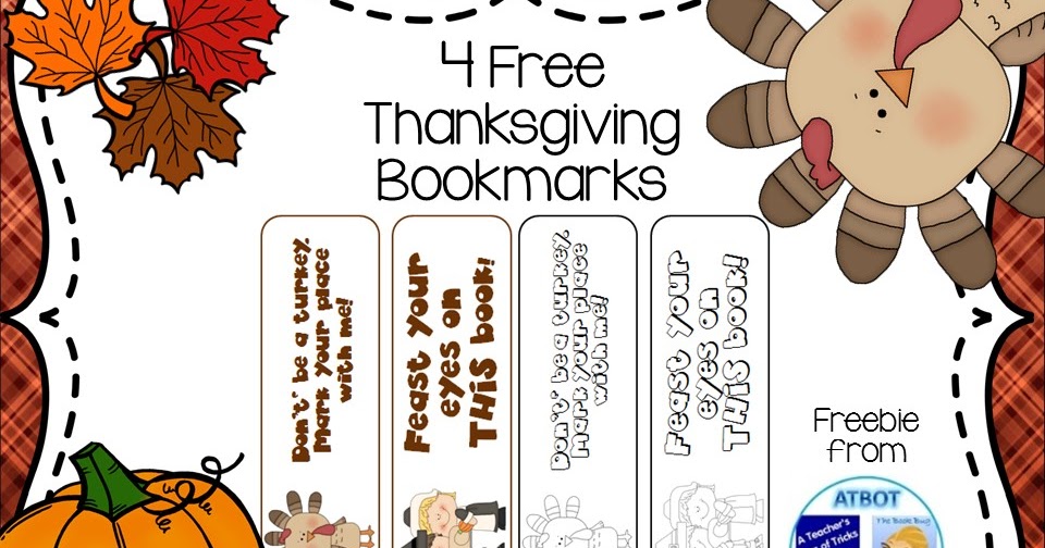 The Book Bug: Fall and Thanksgiving Bookmarks
