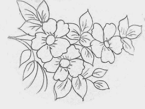 Riscos Desenhos Para Pintura em Tecido Flores - Ver e Fazer