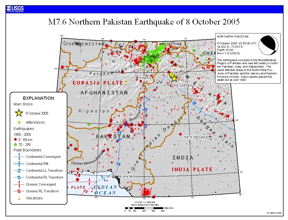 Pakistan Earthquake 2005 Map