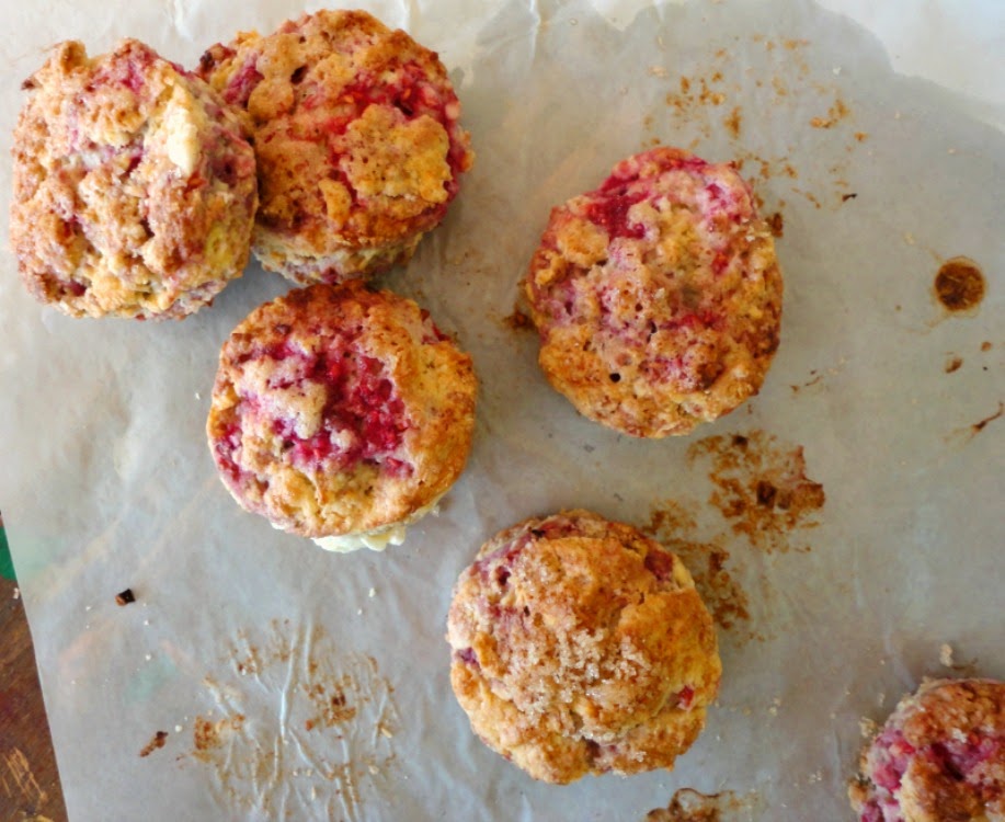 raspberry coconut mini scones: bonheur cuisine