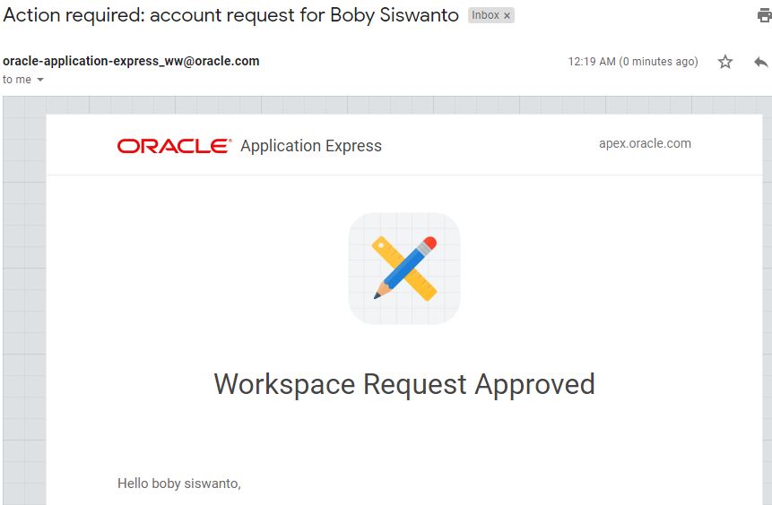 First Step To Learn Oracle Apex Create A Workspace Learning Database By Example