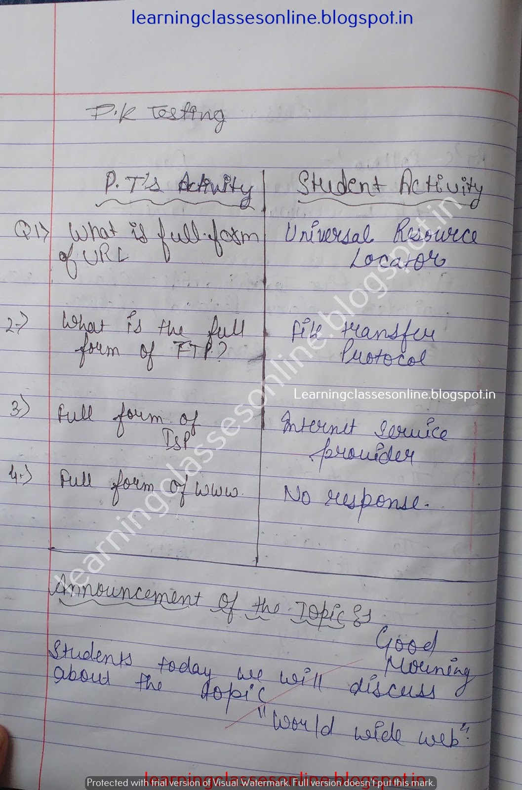 Lesson Plan For Computer Science For B Ed on web page