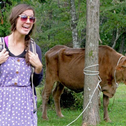 A Couple of Farmers At Maple Lawn Farm: Korean Cow & Baby Sister