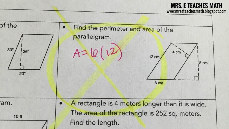 Math Misconceptions: Base and Height of Triangles | Mrs. E Teaches Math