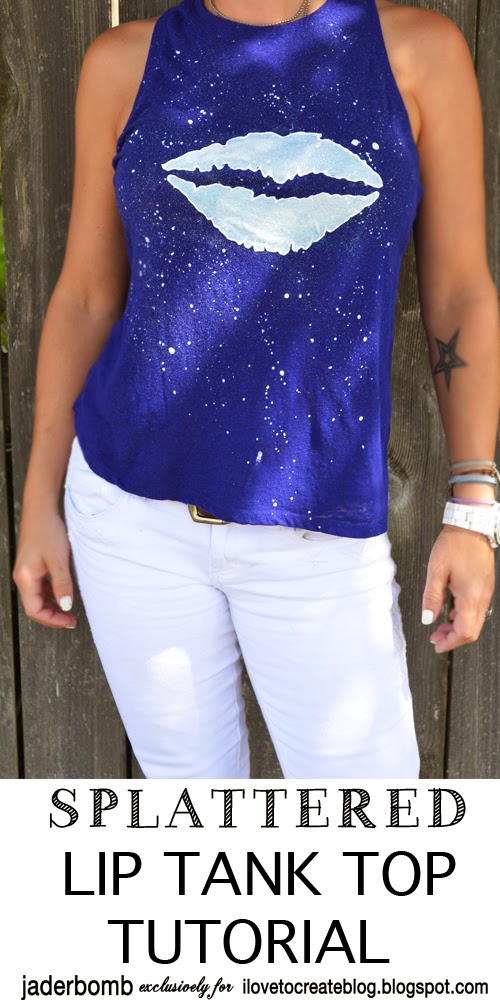 iLoveToCreate Blog: Splattered Lip Tank Top Tutorial