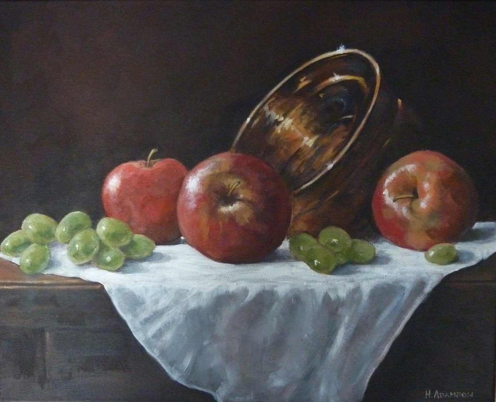 Helene Adamson Art: Fruit and Brass