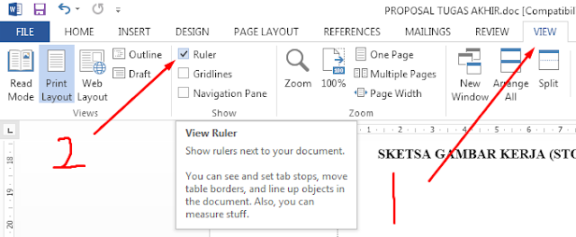 Cara Menampilkan Ruler di MS Word 2013 | EnFo IT
