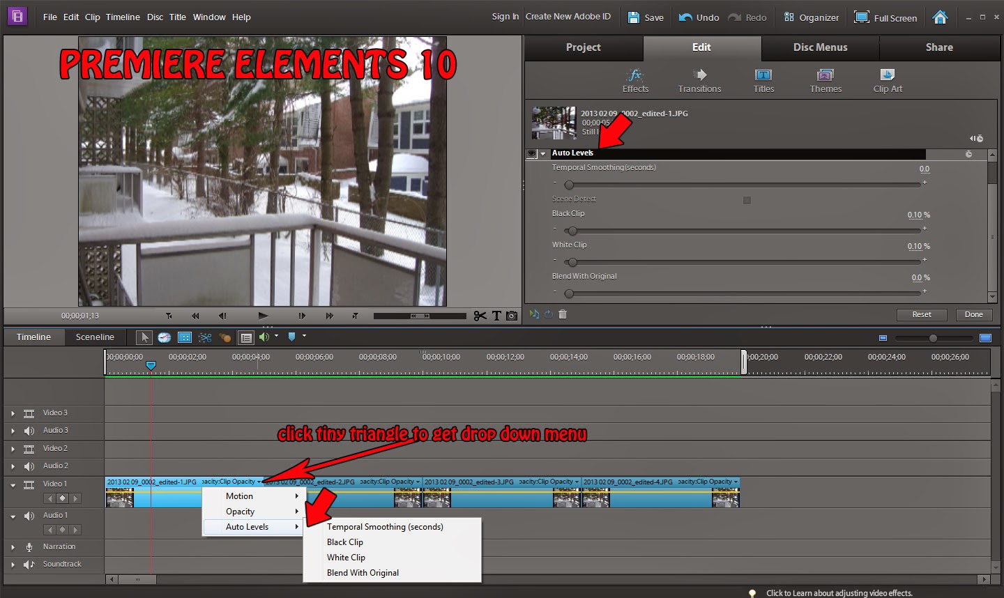 ATR Premiere Elements Troubleshooting: PE11&12: AutoLevels/Temporal ...