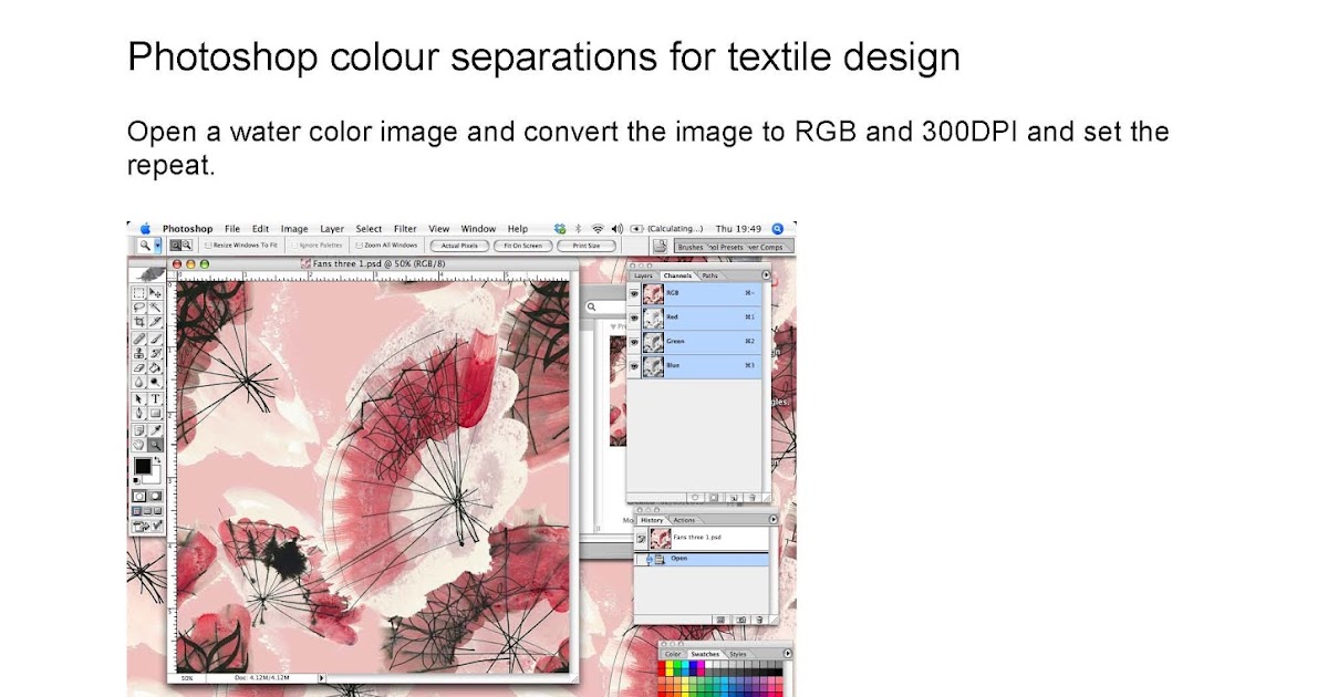 Enchanted Textile Design: Photoshop colour separations for textile design