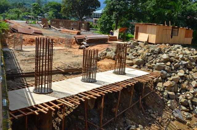 Construction of a new bridge at Dambai, Penampang, Sabah: May 2014