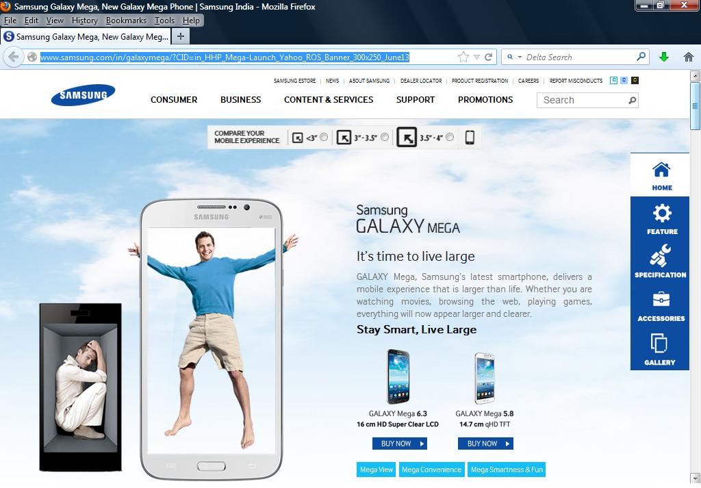 Digital: The New 'P': Samsung Galaxy Mega Banner Ads