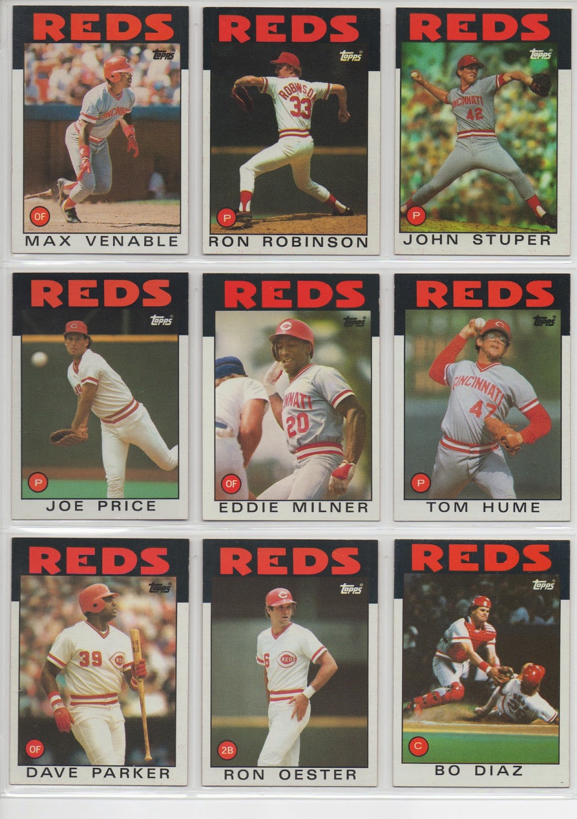 Cincinnati Reds Baseball Card Collector: 1986 Topps Cincinnati Reds ...