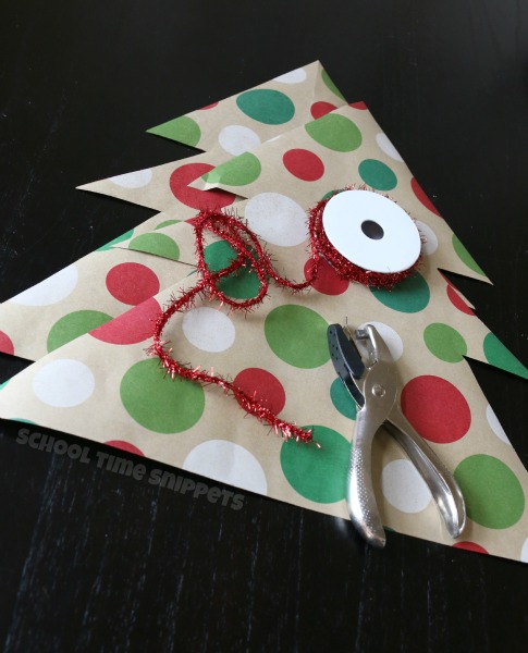 Stuffed Christmas Tree Lacing Craft for Fine Motor Skills | School Time ...